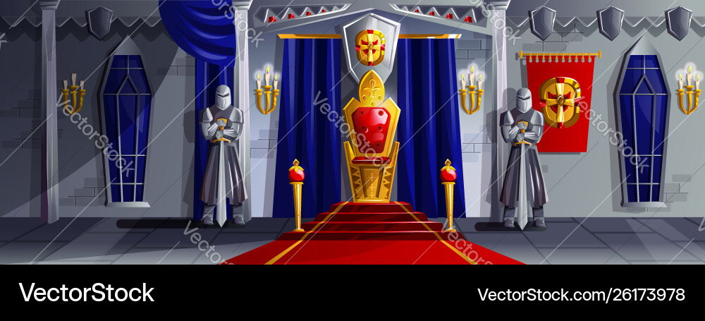 Castle room cartoon Royalty Free Vector Image - VectorStock