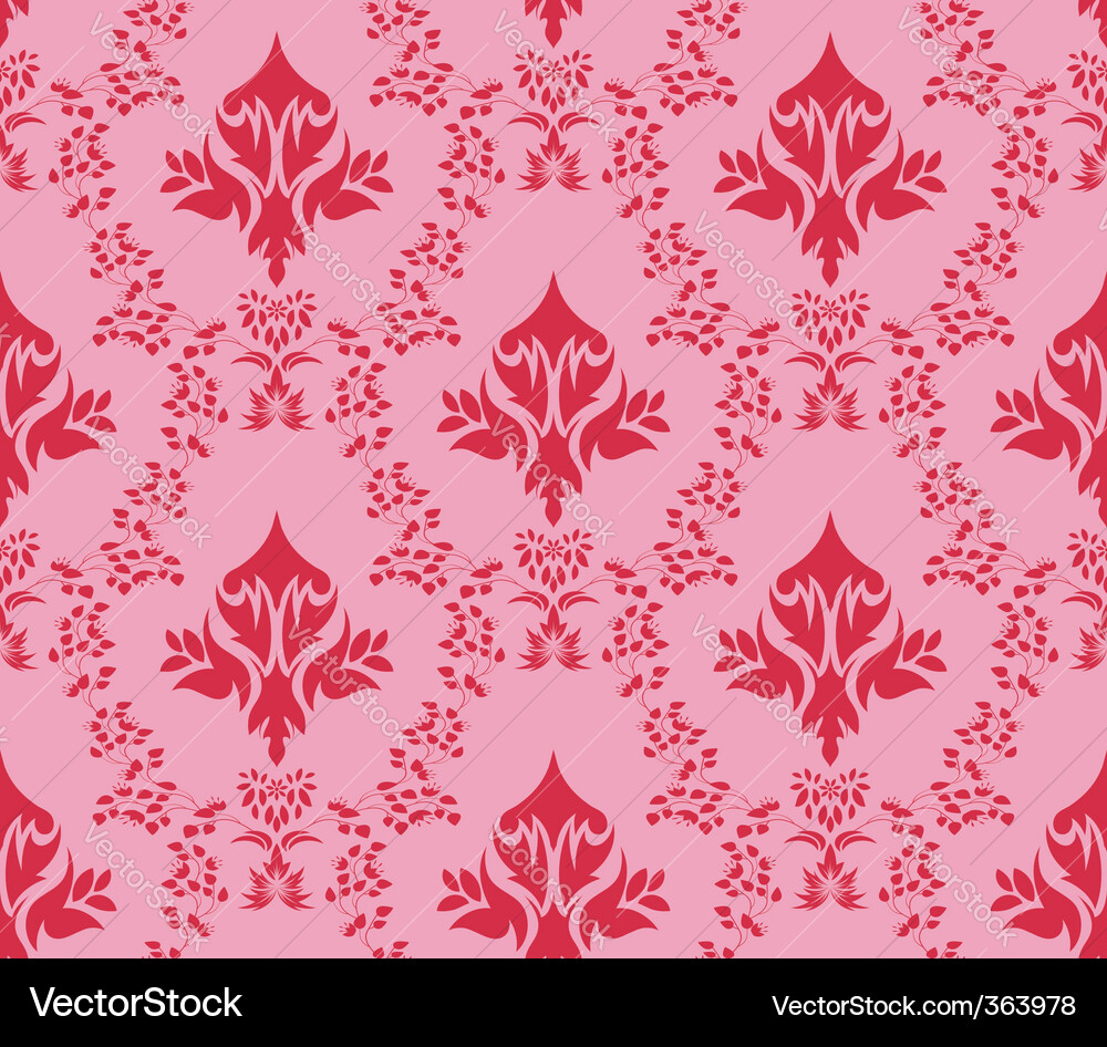 Damask wallpaper pattern Royalty Free Vector Image
