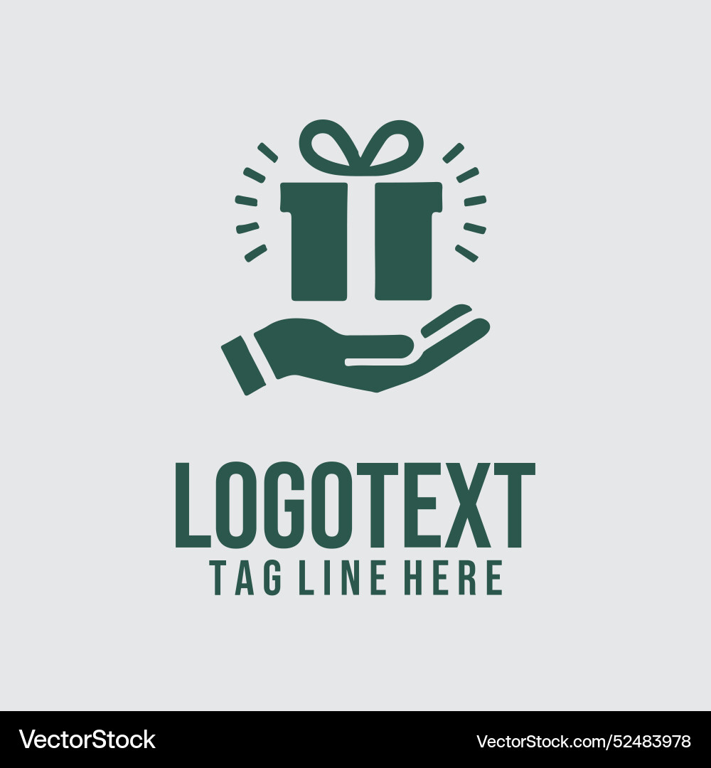Gift box logo Royalty Free Vector Image - VectorStock