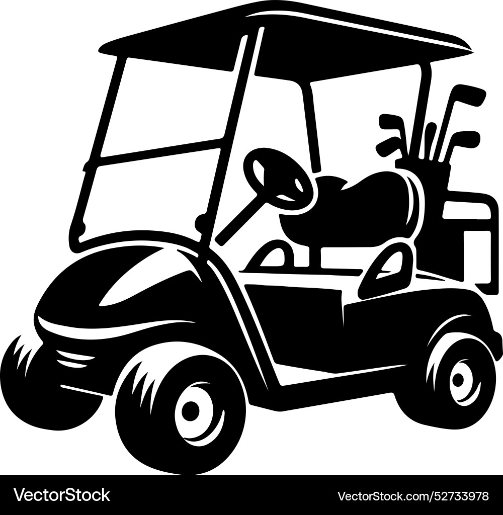 Golf cart with icon Royalty Free Vector Image - VectorStock