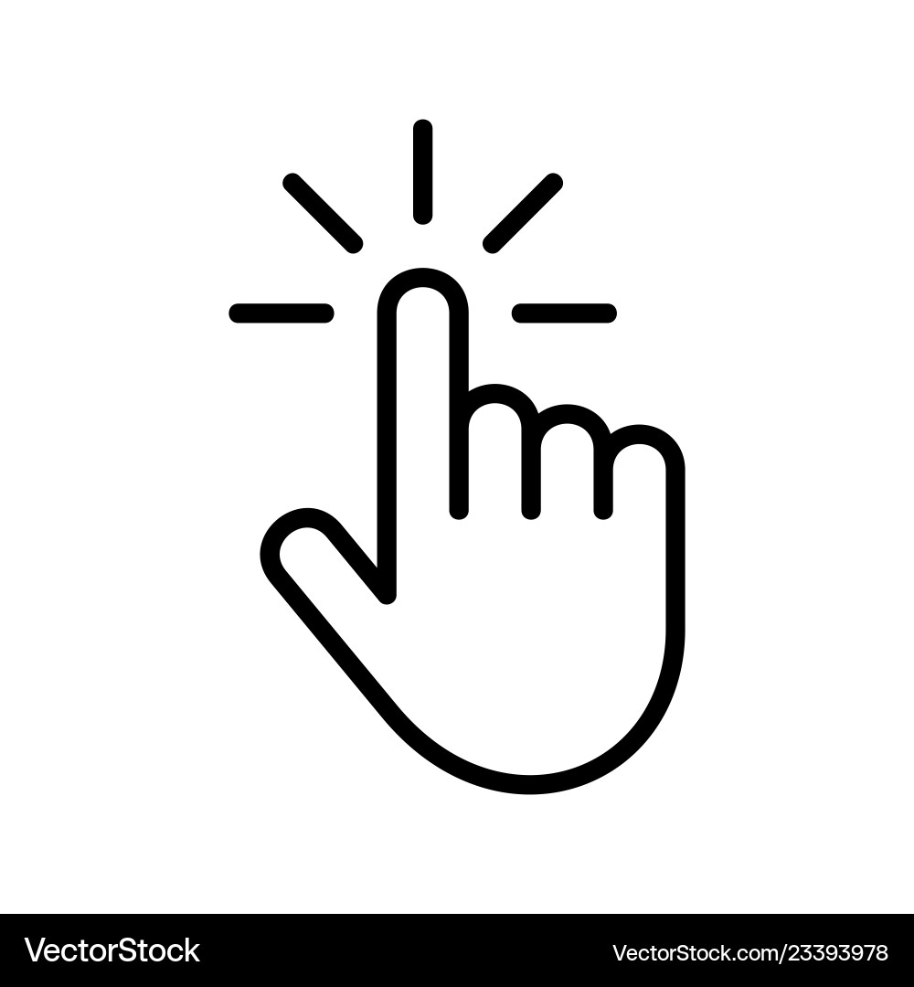 Hand cursor icon click Royalty Free Vector Image