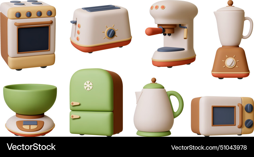 Cartoon Kitchen Appliances