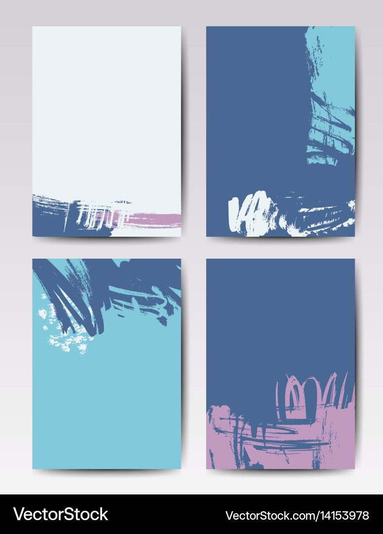 Modern brush postcard template Royalty Free Vector Image