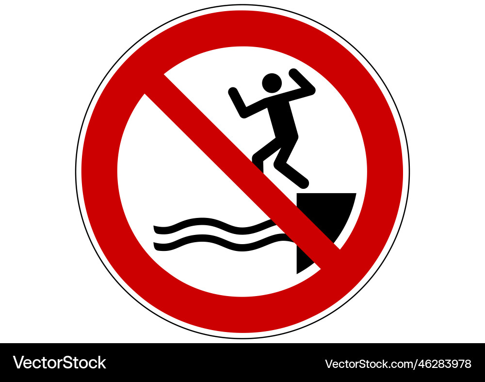 No jumping Royalty Free Vector Image - VectorStock