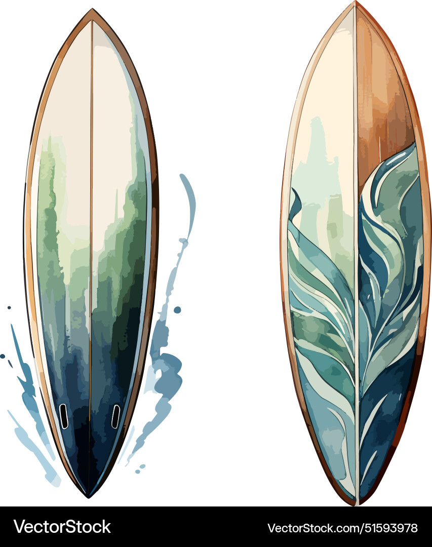 Surfboard sea clipart Royalty Free Vector Image