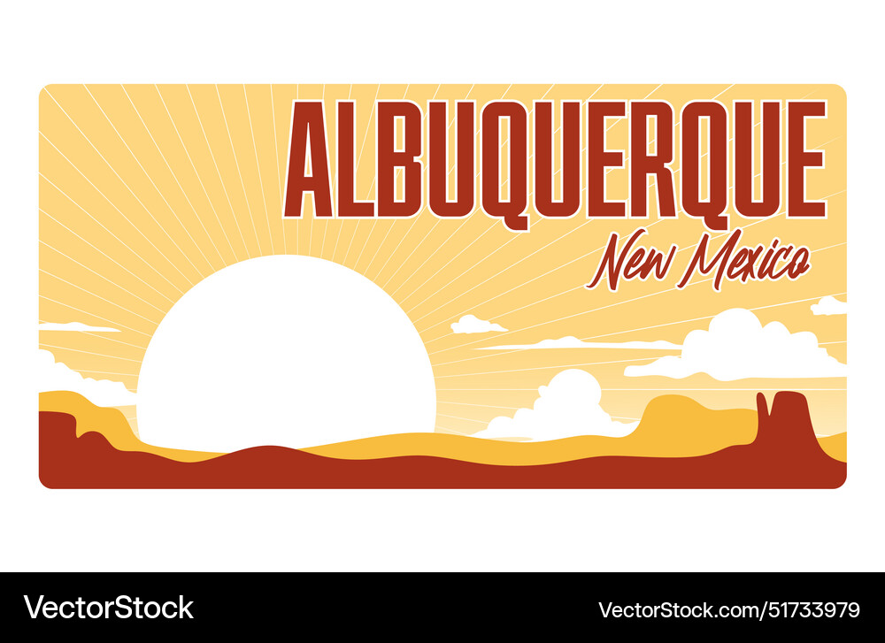 Albuquerque new mexico with beautiful views Vector Image