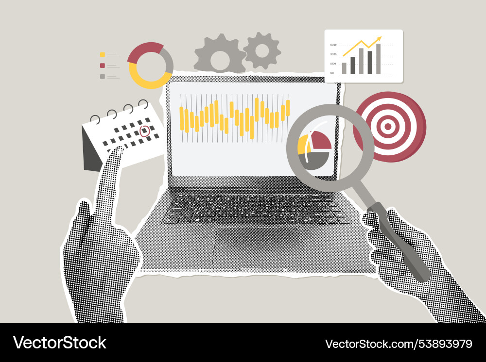 Business Innovation Collage Royalty Free Vector Image
