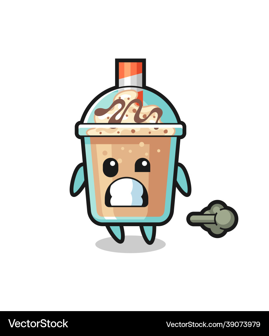 Cartoon Milkshake Farting Royalty Free Vector Image