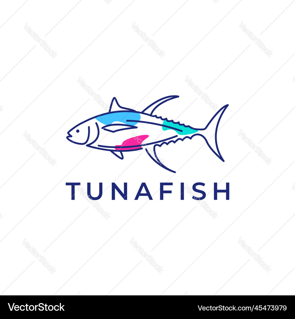 Delicious Tuna Fish Logo Royalty Free Vector Image