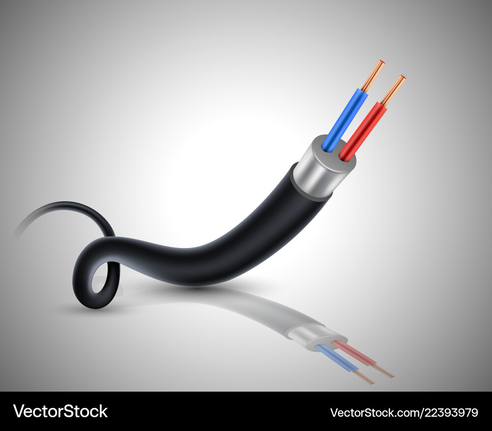 Electrical cable Royalty Free Vector Image - VectorStock