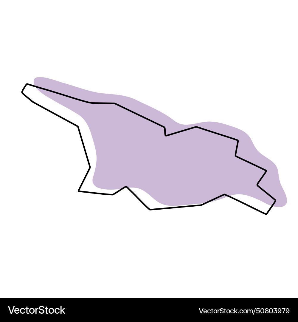 Georgia simplified map Royalty Free Vector Image