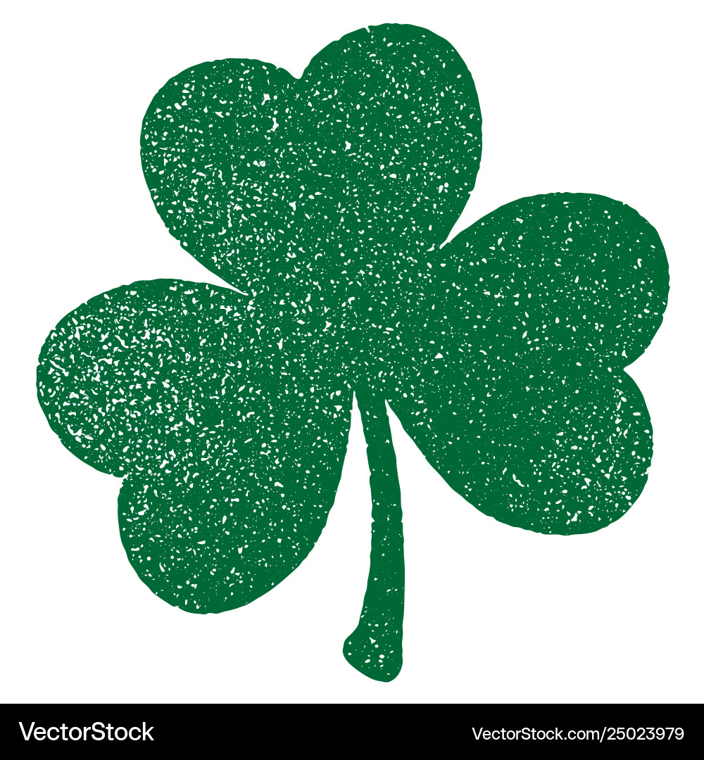 Grunge isolated clover Royalty Free Vector Image