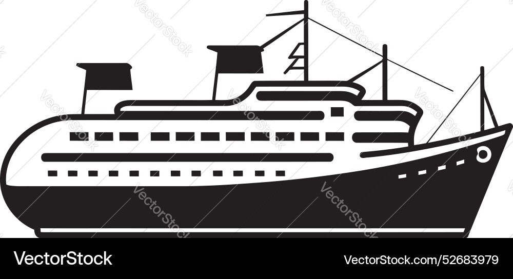 Harmony hull ship icon with melodic touch Vector Image