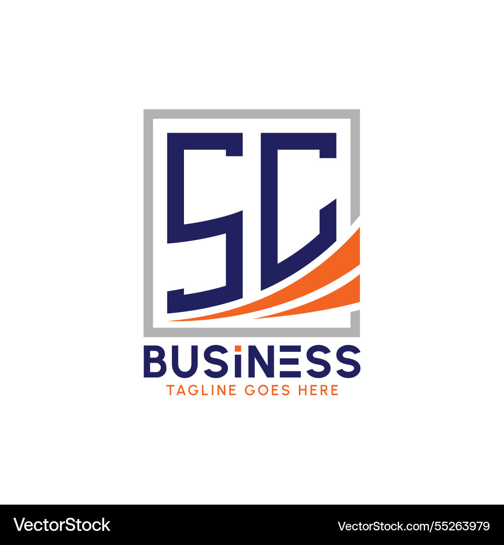 Letter sc business logo modern Royalty Free Vector Image