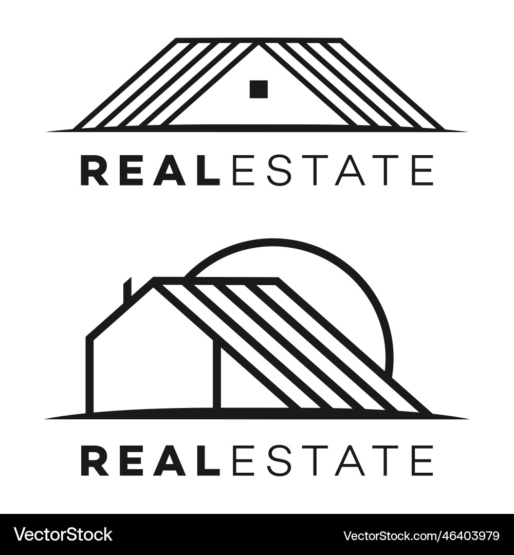 Modern real estate logo Royalty Free Vector Image
