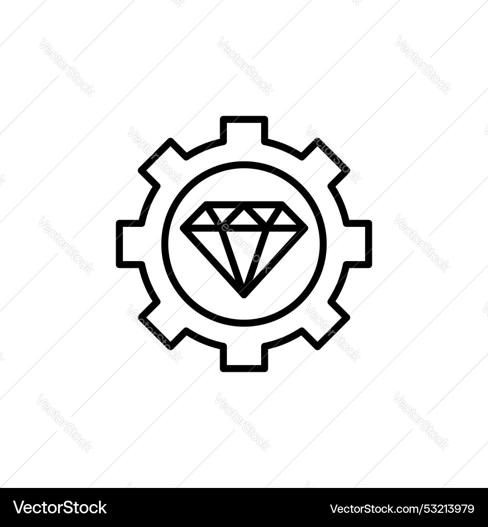 Operational excellence line icon isolated Vector Image