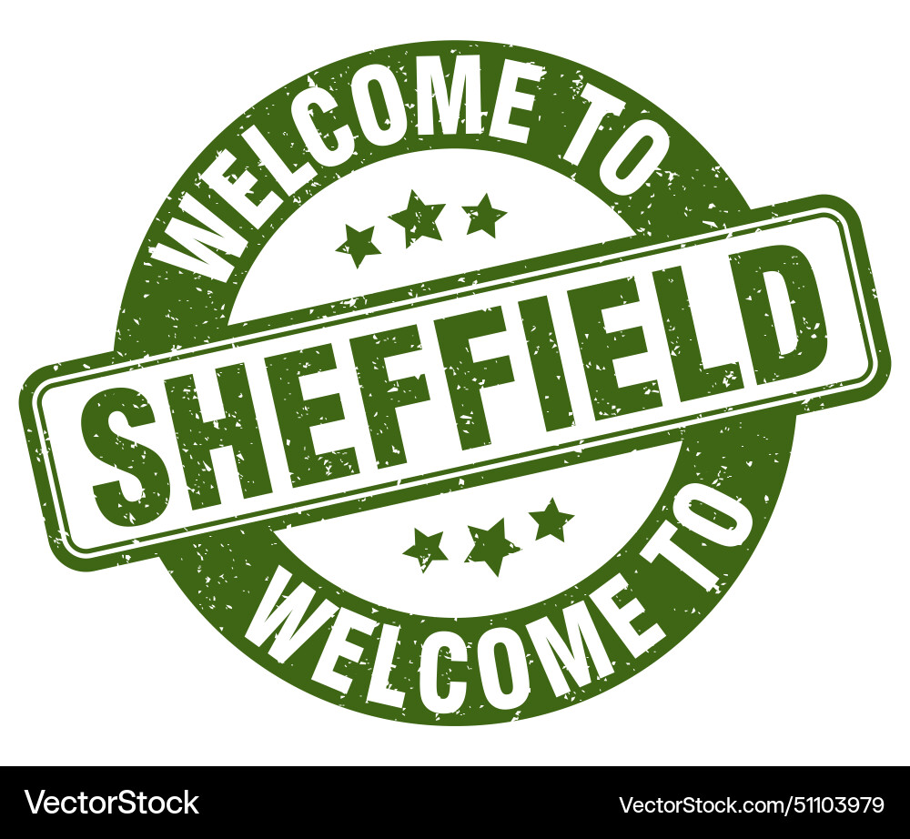 Welcome to sheffield stamp round sign Royalty Free Vector