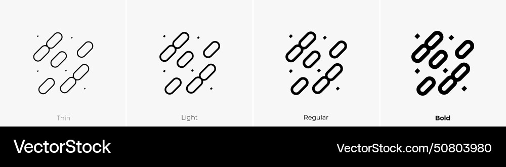 Bacillus icon thin light regular and bold style Vector Image