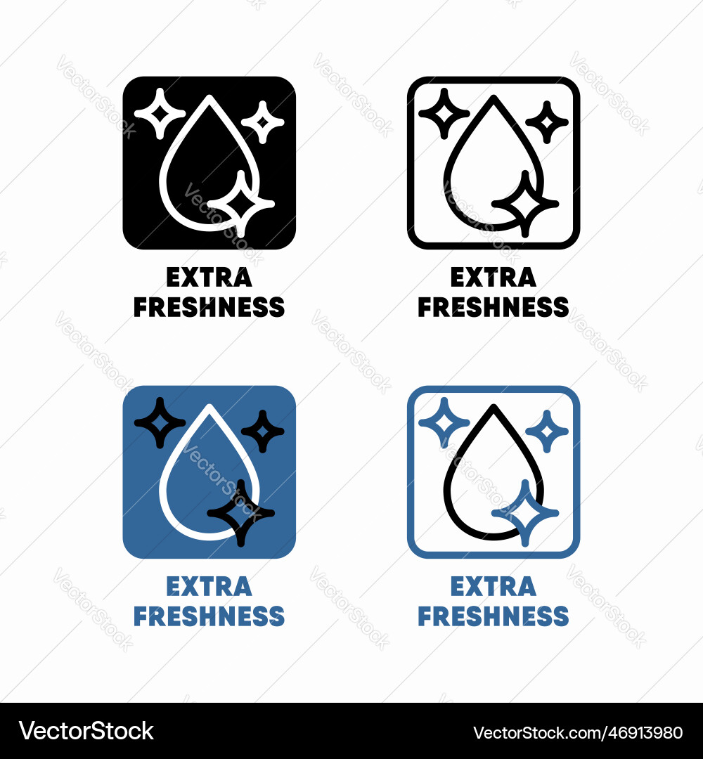 Extra freshness information sign Royalty Free Vector Image