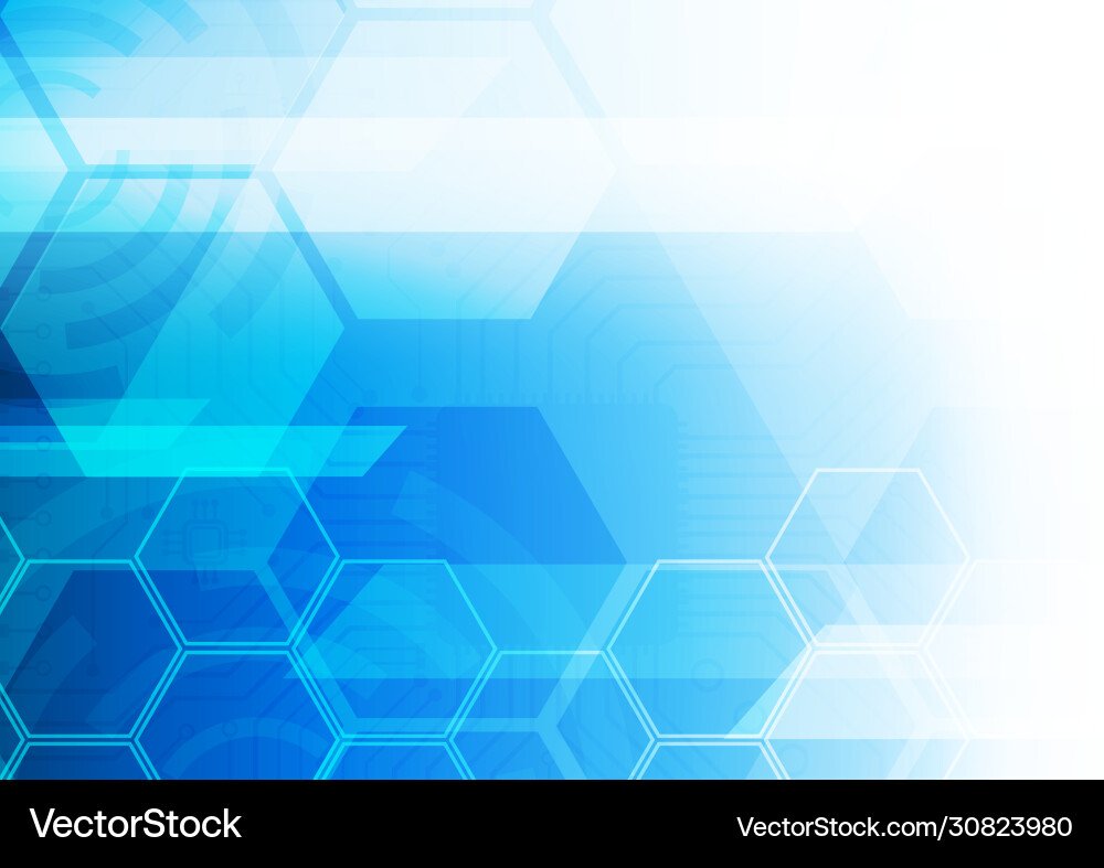 Hexagon technology background Royalty Free Vector Image