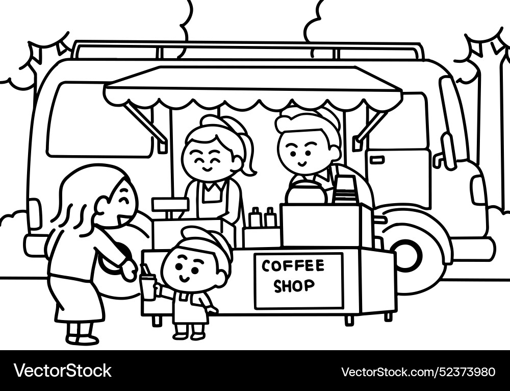Kid helping work with parent Royalty Free Vector Image