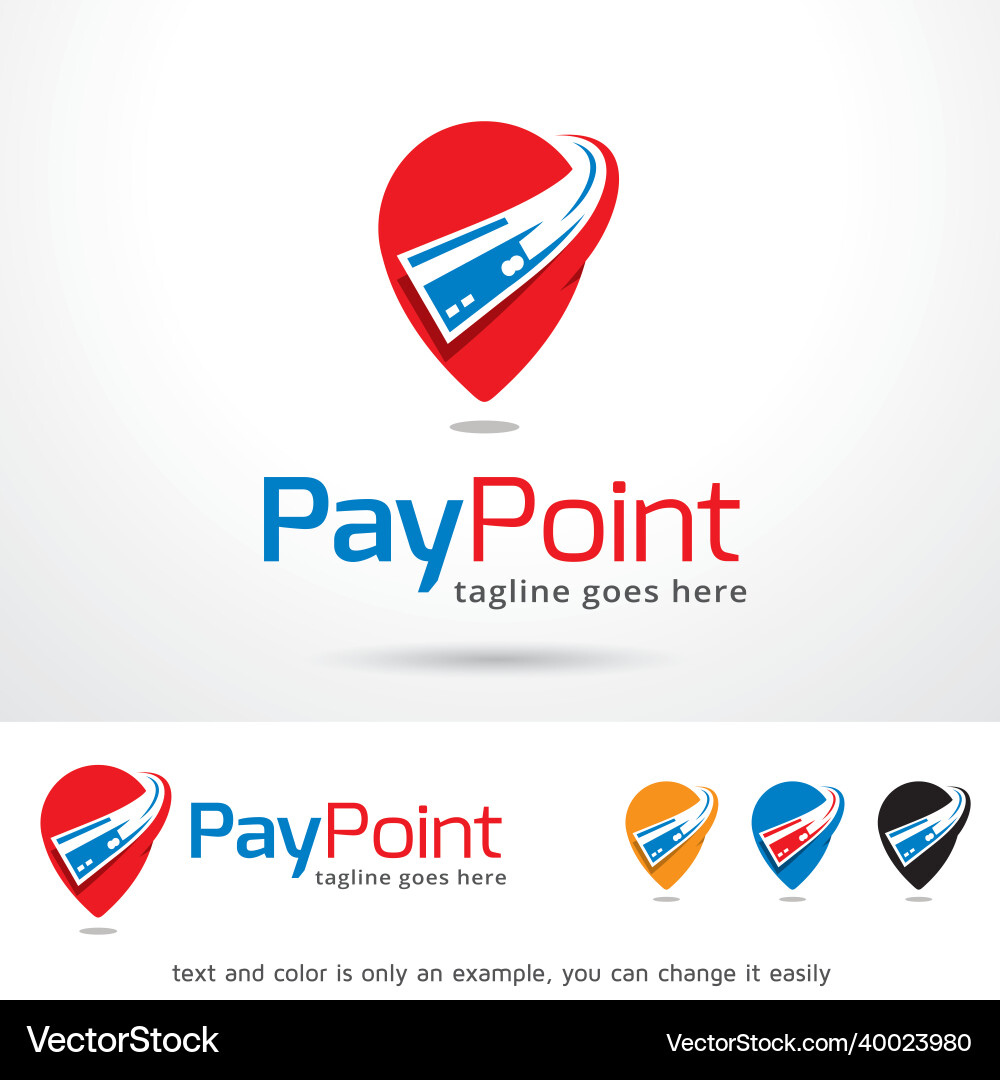 Pay point logo template Royalty Free Vector Image