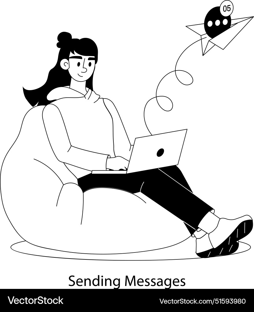 Sending messages Royalty Free Vector Image - VectorStock