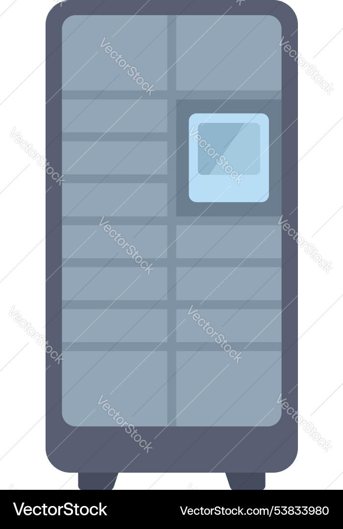 Server rack tower standing for data storage Vector Image