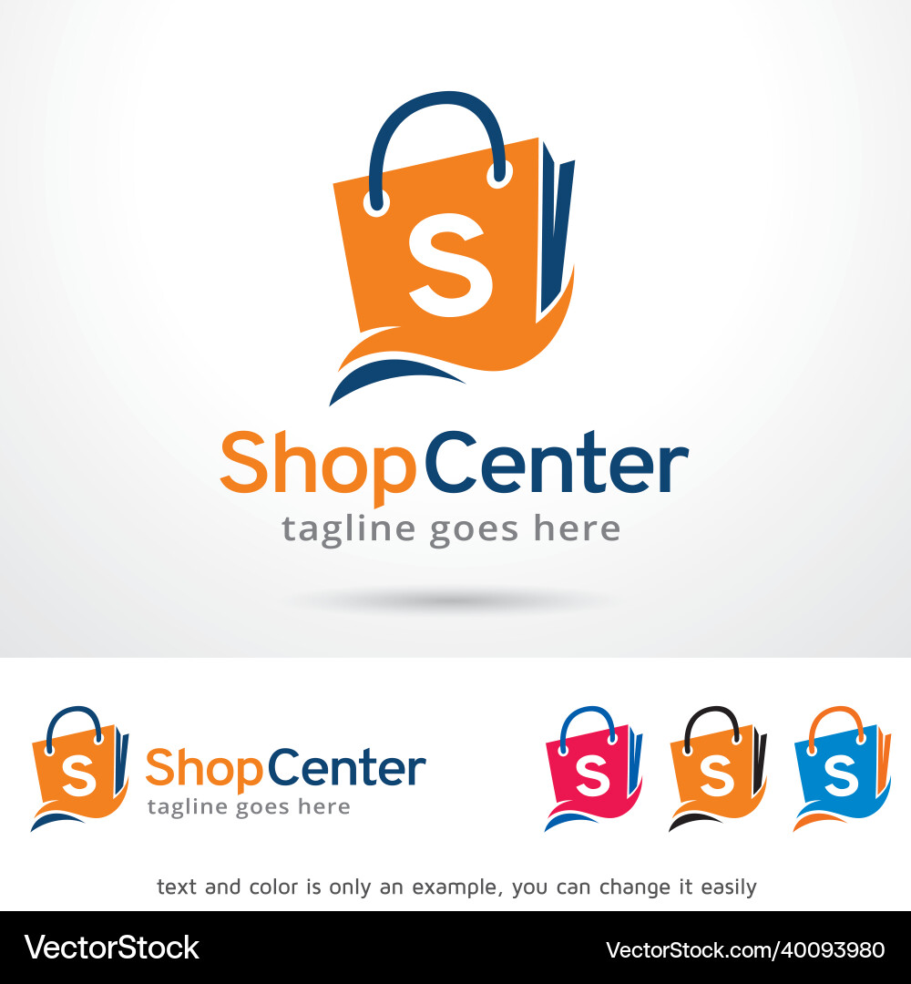 Shop logo template Royalty Free Vector Image - VectorStock