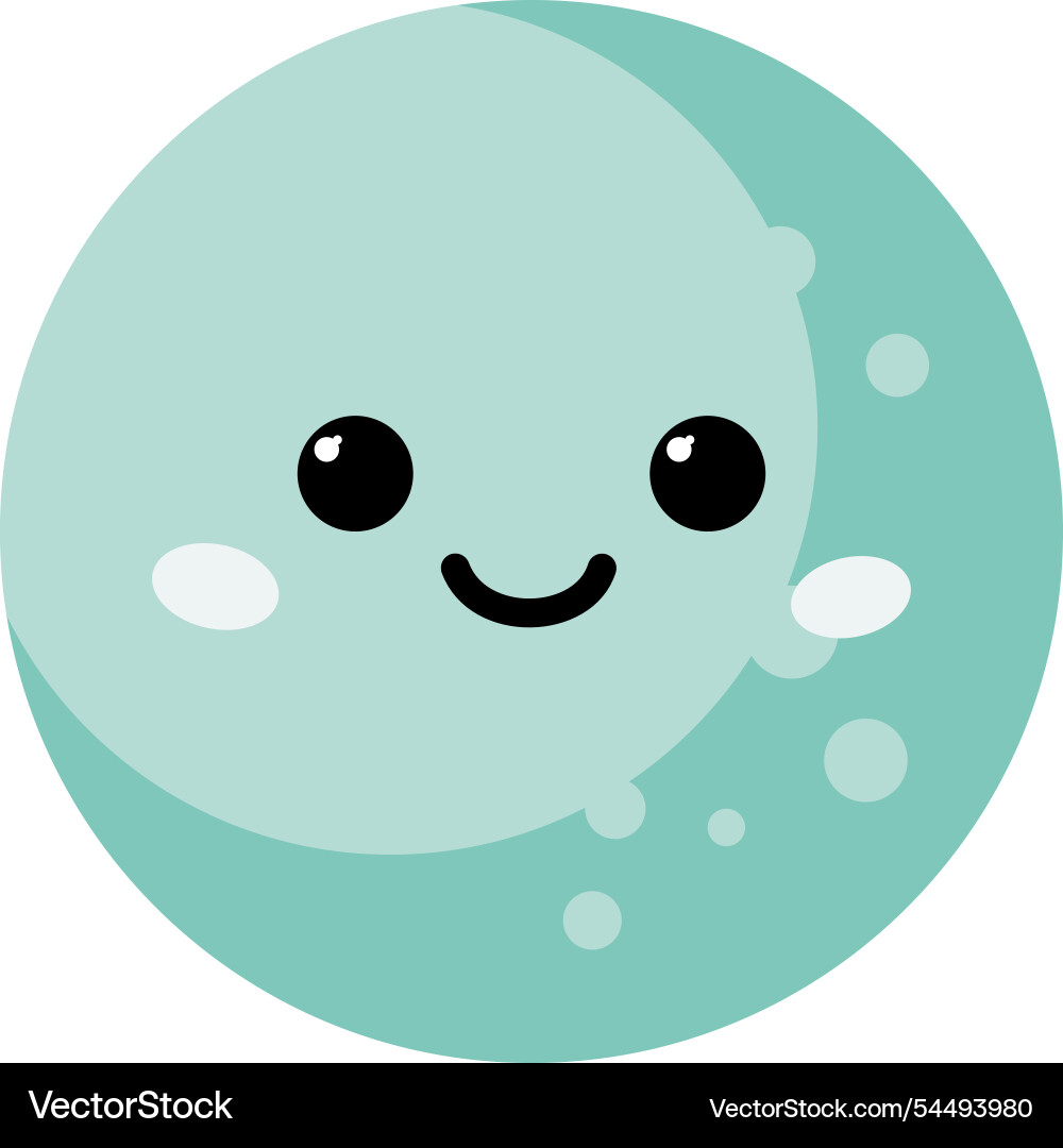 Smiling cute moon Royalty Free Vector Image - VectorStock