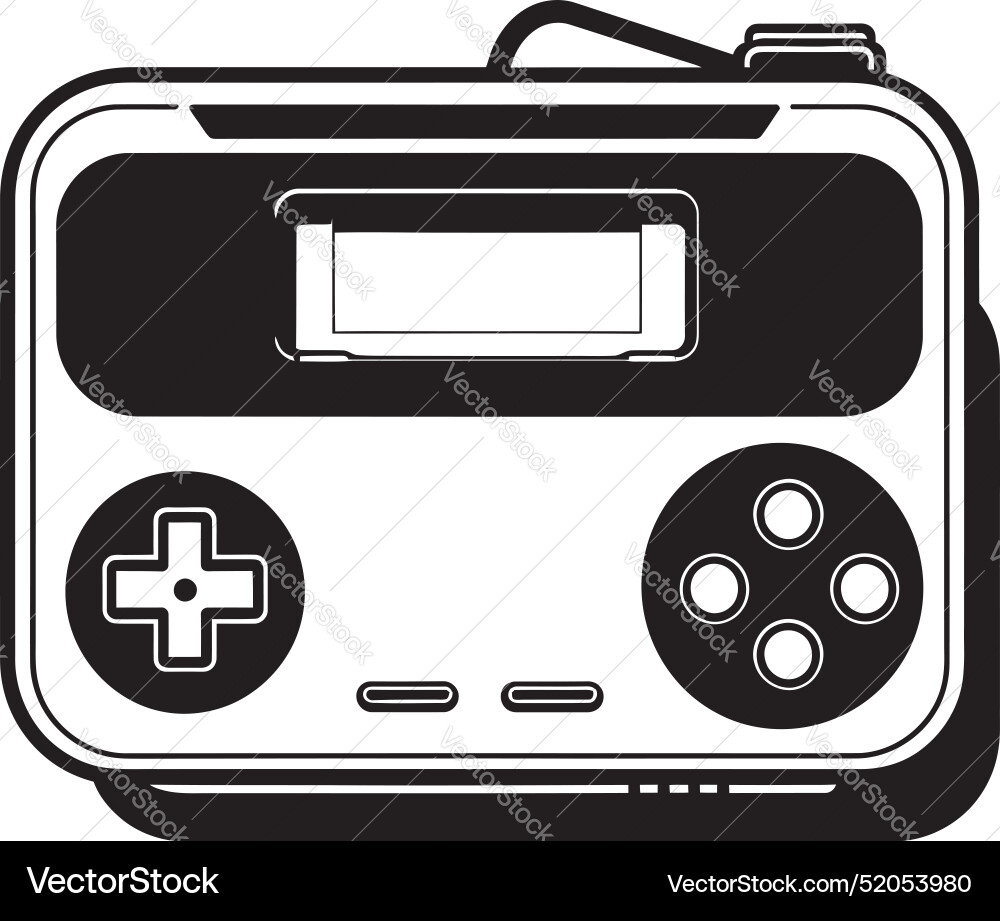 Throwback gaming device symbol portable console Vector Image
