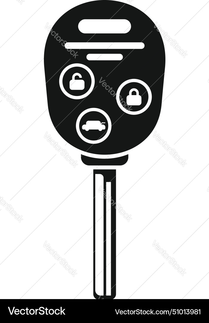 Car remote control key icon simple smart Vector Image