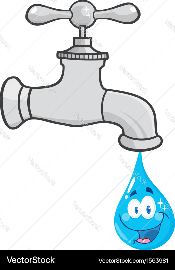 Cartoon tap Royalty Free Vector Image - VectorStock