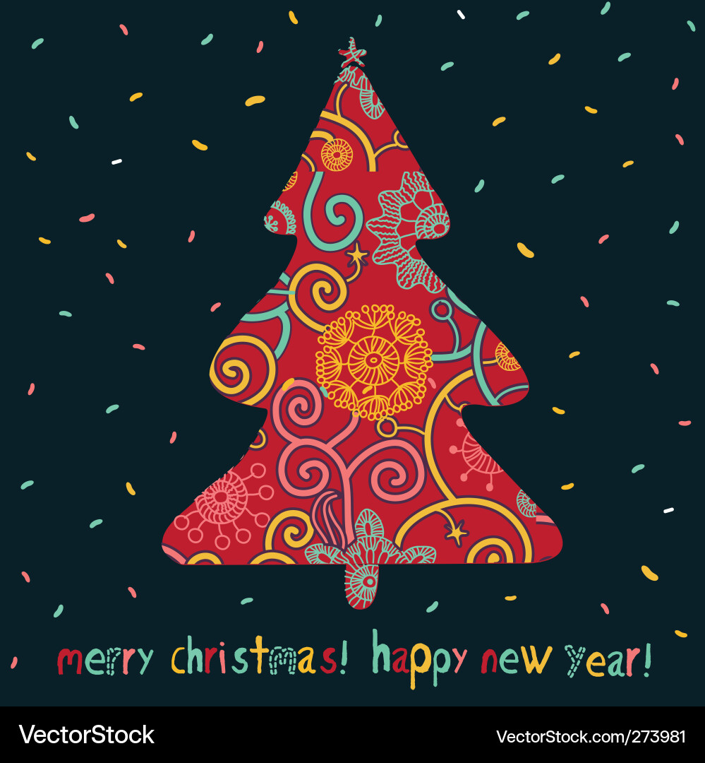Christmas Tree Pattern Royalty Free Vector Image
