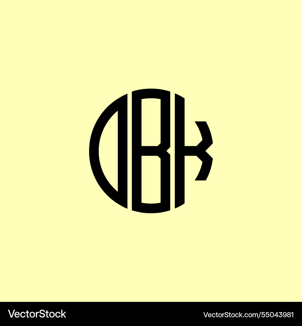 Creative rounded initial letters dbk logo Vector Image