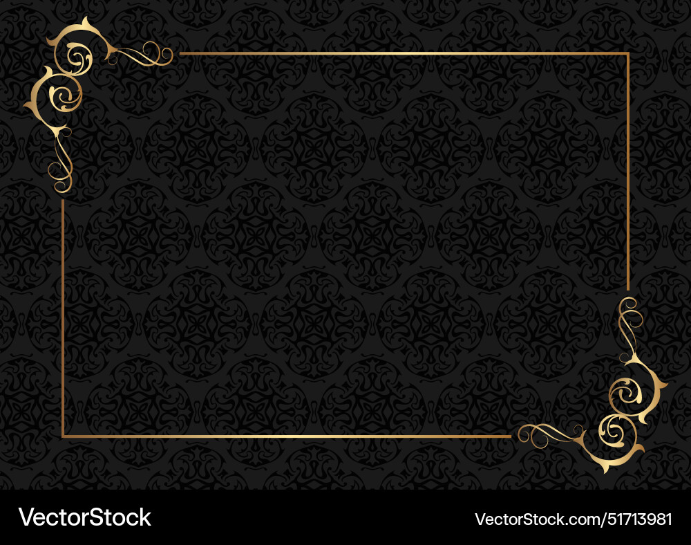 Elegant background with a decorative gold border Vector Image