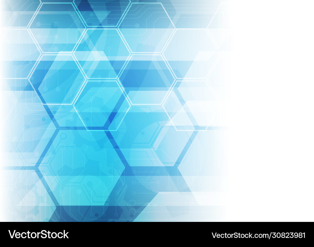Hexagon technology background Royalty Free Vector Image