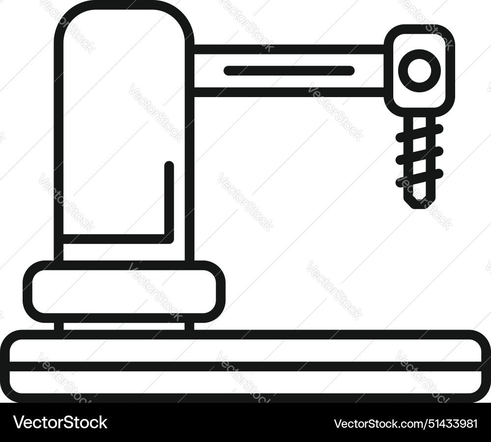 Industrial robot arm line icon Royalty Free Vector Image