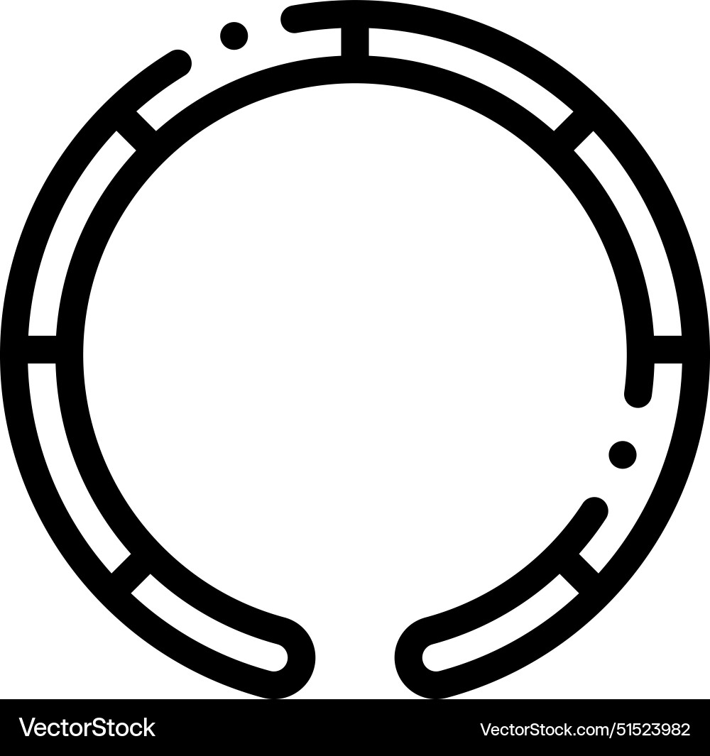 Bangle icon thin linear style design isolated Vector Image