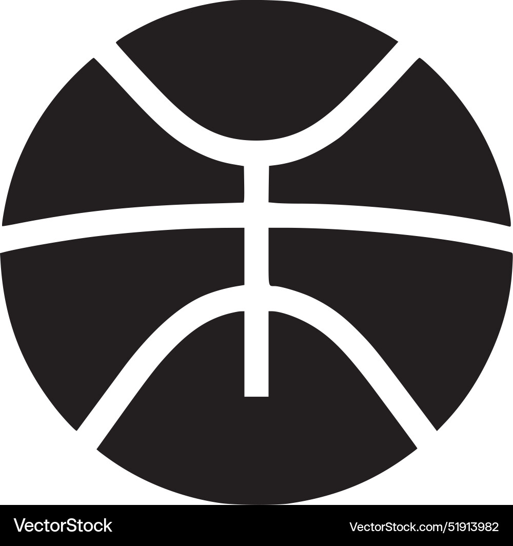 Basketball - minimalist and simple silhouette Vector Image