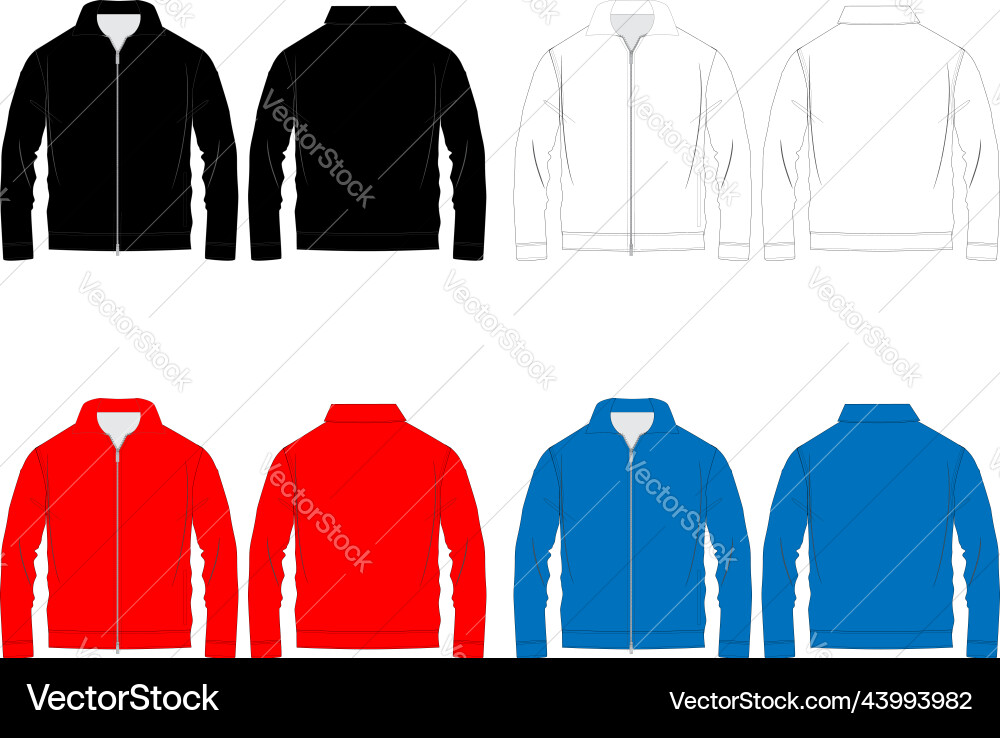 Fashion Jacket Template - Flat Lay Royalty Free Vector Image