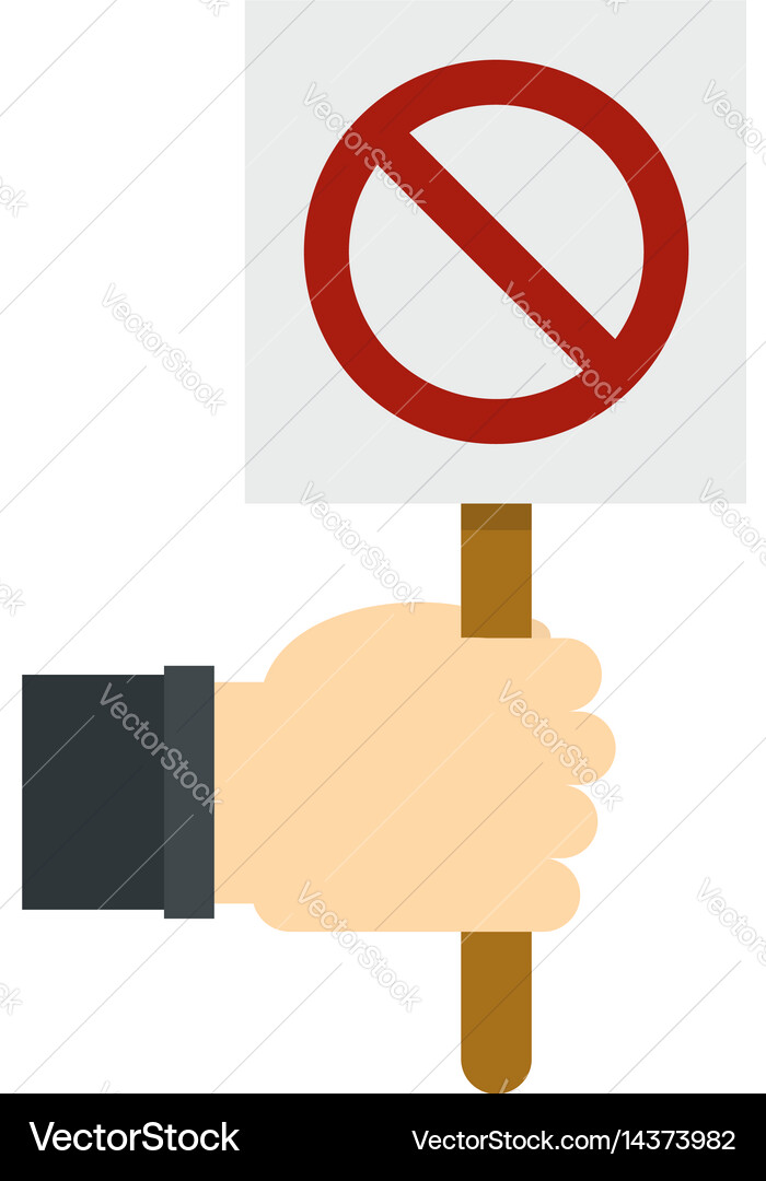 Hand halten Stoppzeichen Symbol isoliert Vektorbild