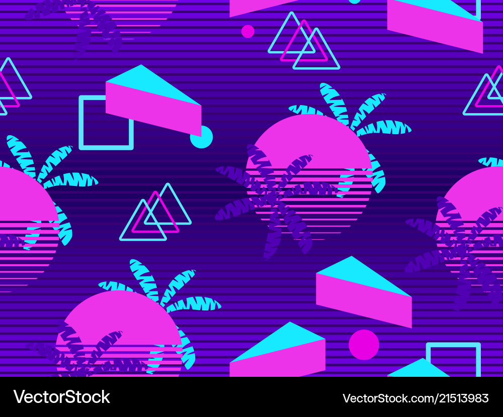 80s Memphis Geometric Pattern Royalty Free Vector Image
