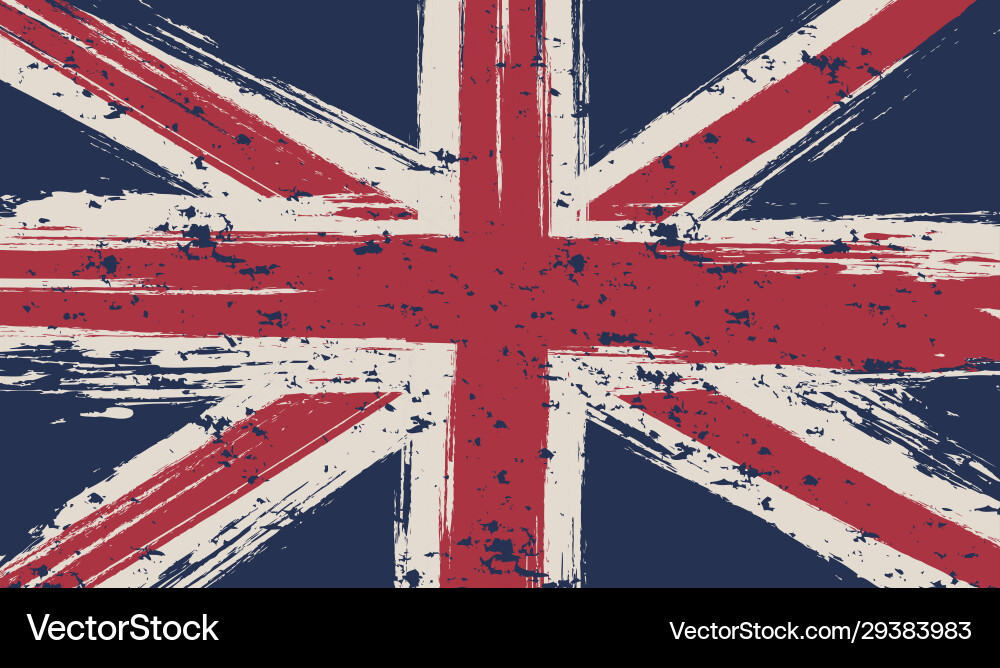 British flag isolated white background Royalty Free Vector