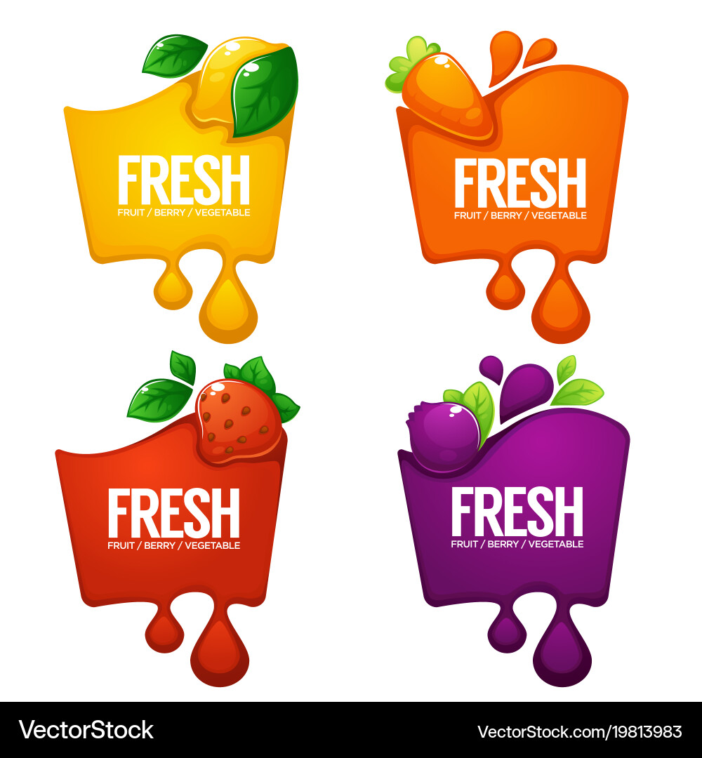 Sammlung von hellen Rahmen Aufkleber Embleme Vektorbild