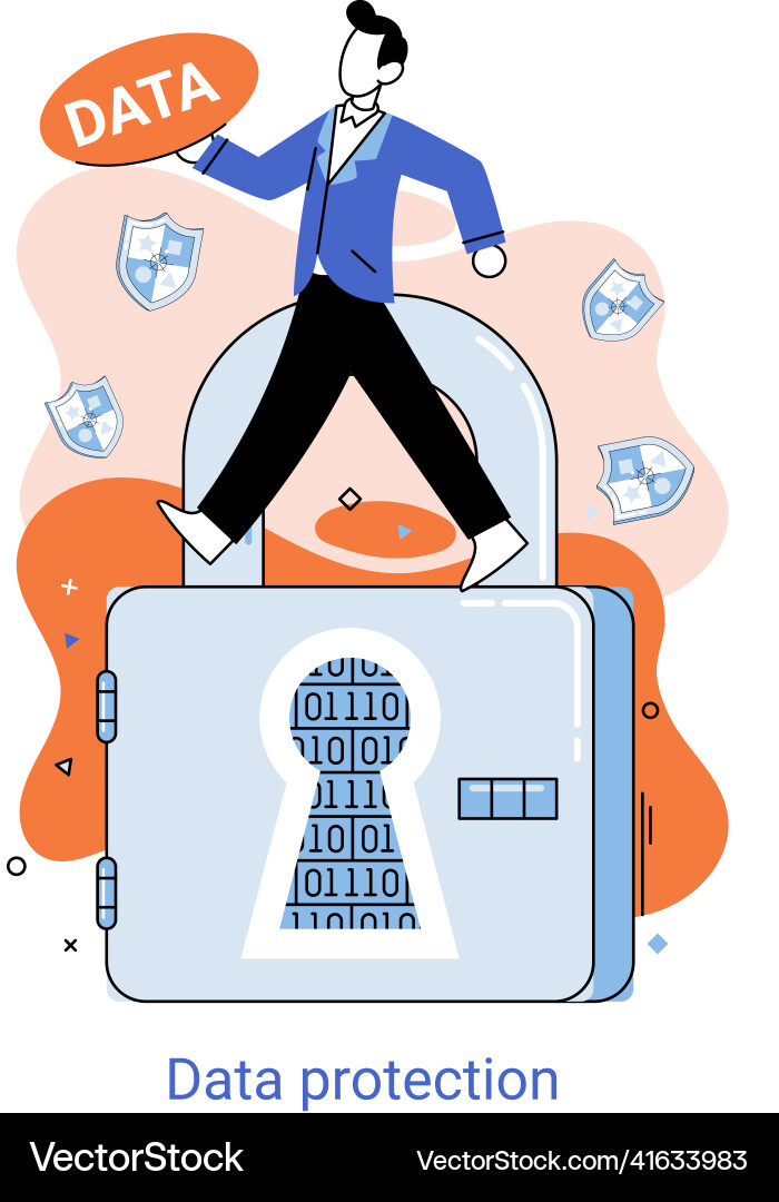 Data protection privacy internet security Vector Image