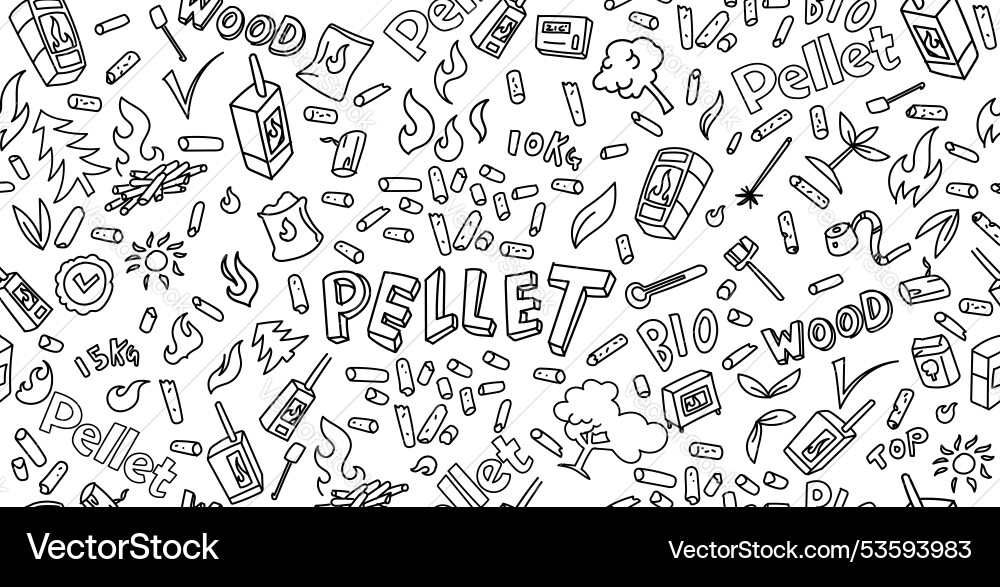 Pellet doodle art hand drawn clip background Vector Image