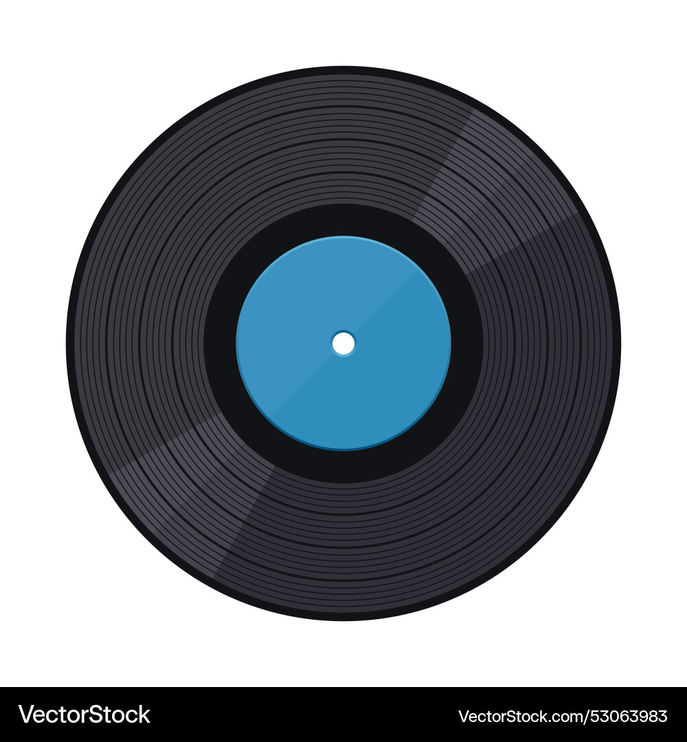Retro vinyl music records on white background Vector Image