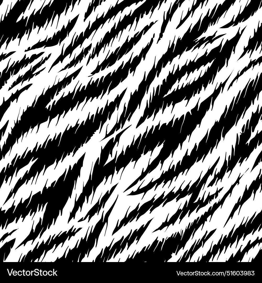 Seamless tiger stripe organic hand drawn line art Vector Image