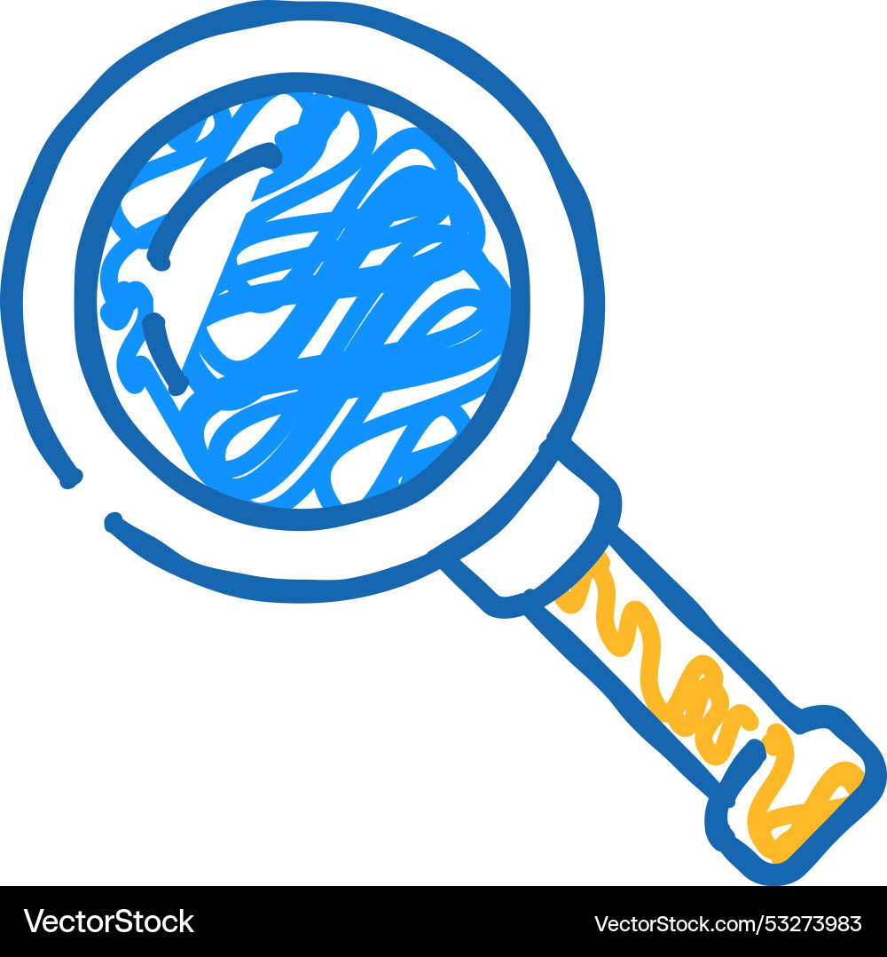 Search file icon doodle Royalty Free Vector Image